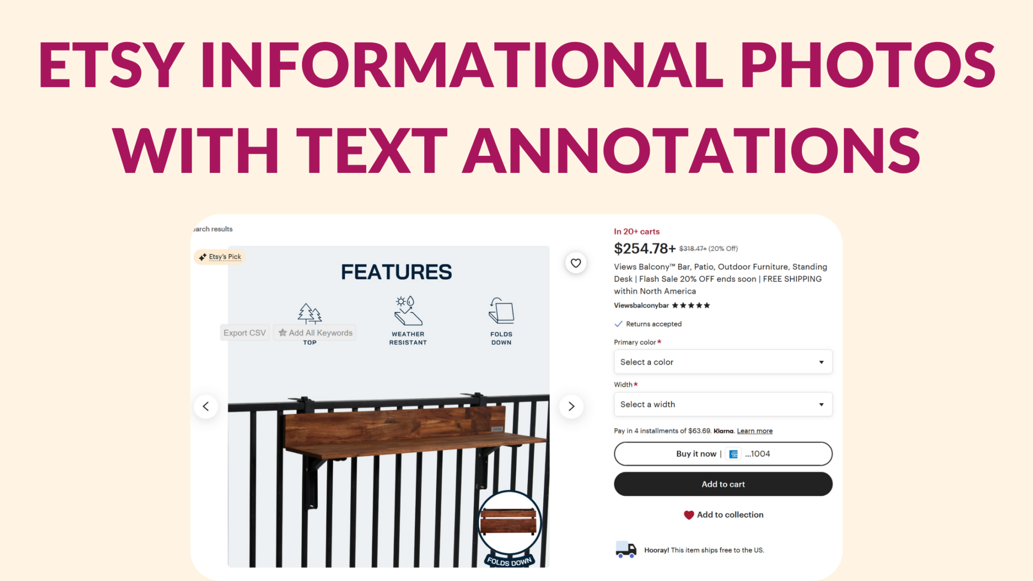 How To Boost Your Etsy Sales With Informational Photos with Text ...