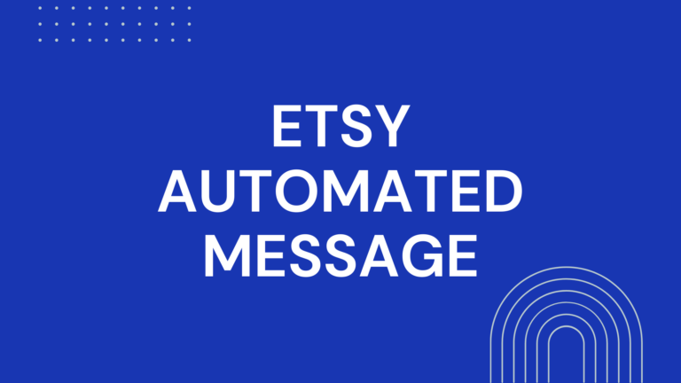 Etsy Automated Message - Thrive on Etsy